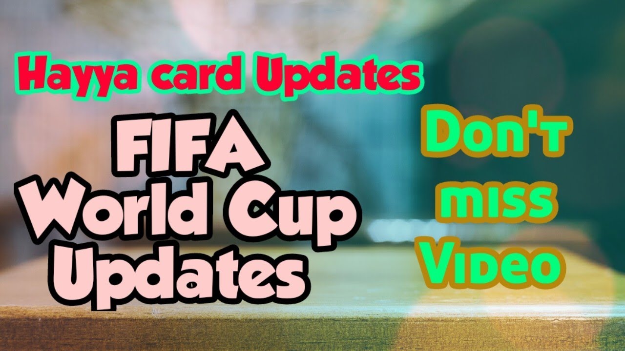 Fifa 2022 | Hayya card Updates| Samz Vlogz.02 - YouTube