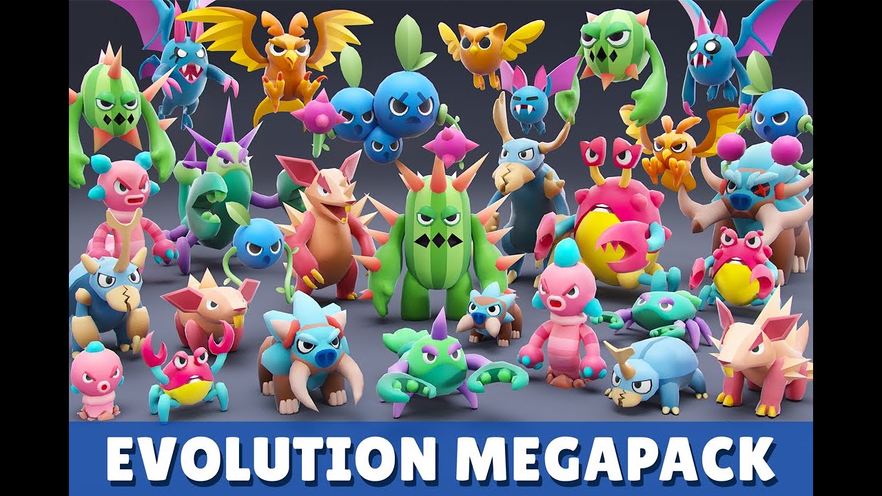 Cartoon Characters - Evolution Mega Pack - YouTube