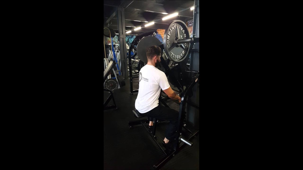 Hammer strength single arm back row - YouTube