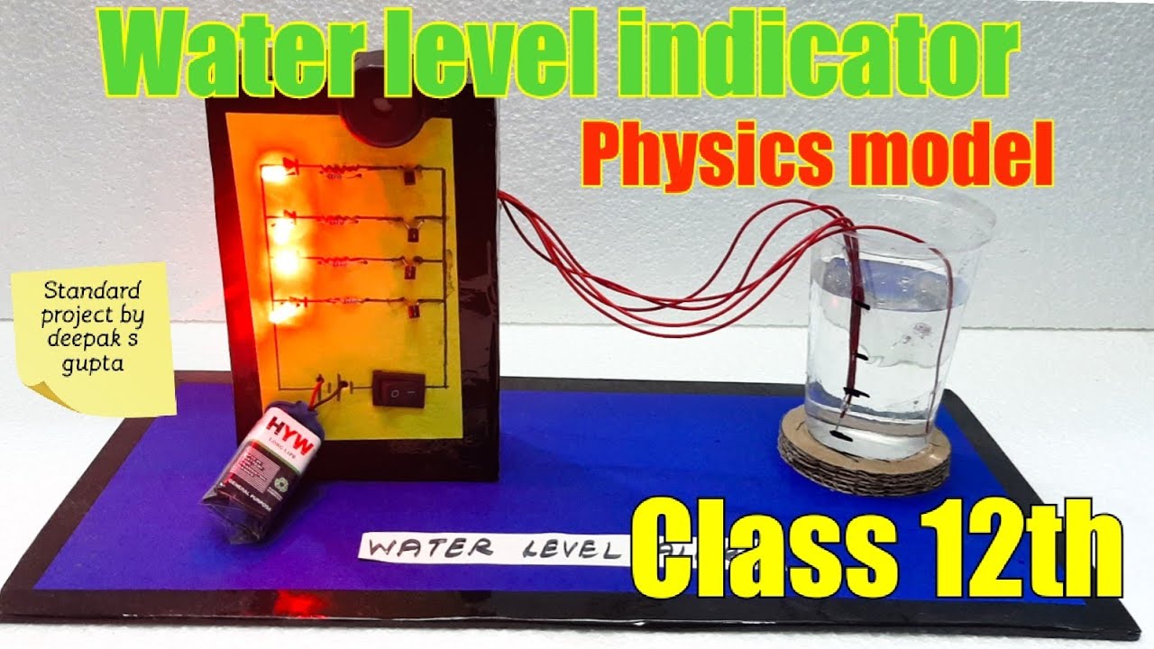 water level alarm physics model class 12th #schoolproject # ...