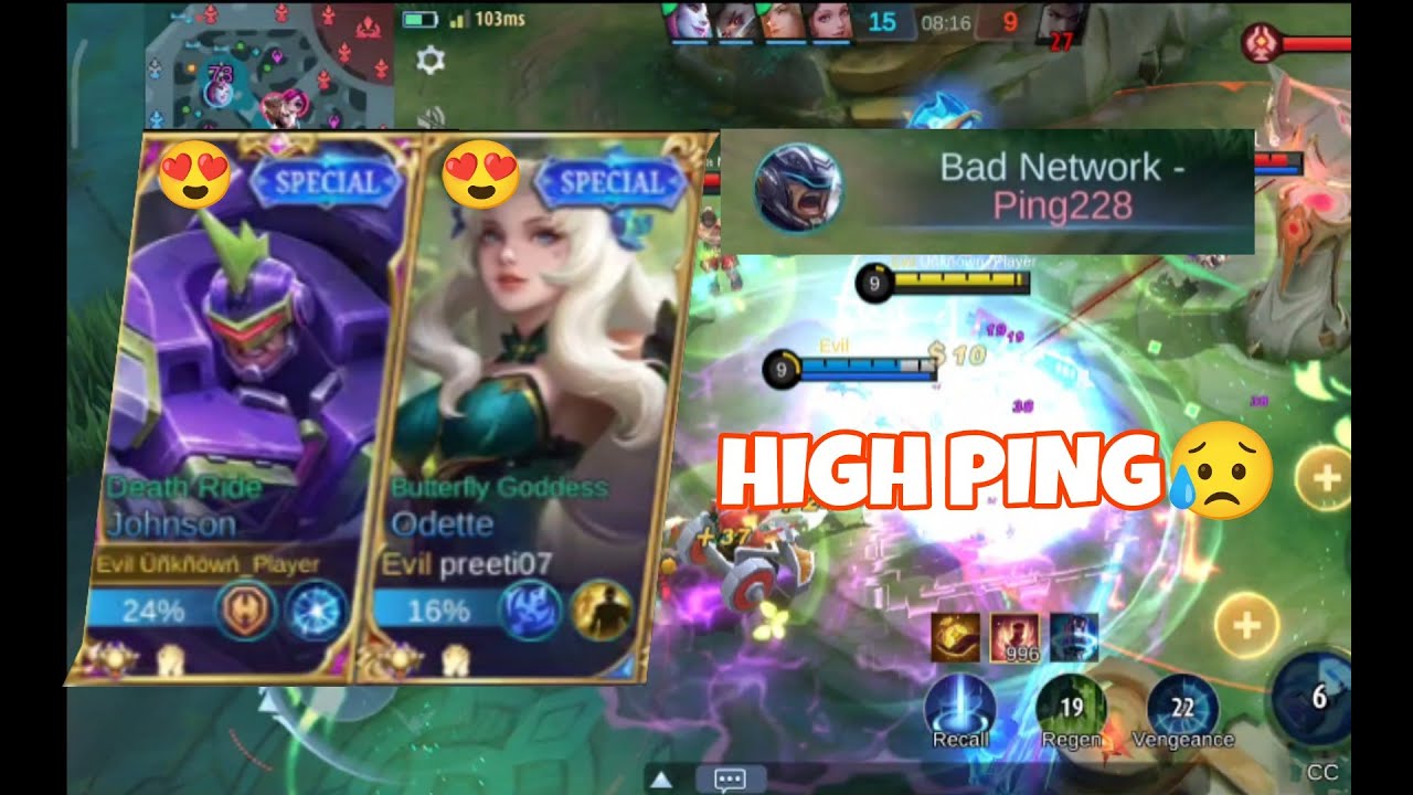 Johnson x Odette but high ping😭 | heart afloat gaming | mlbb #2 - YouTube