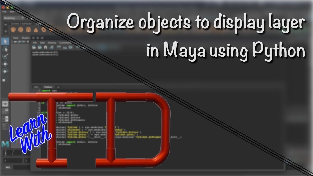 Organize Objects To Display Layer In Maya Using Python Youtube
