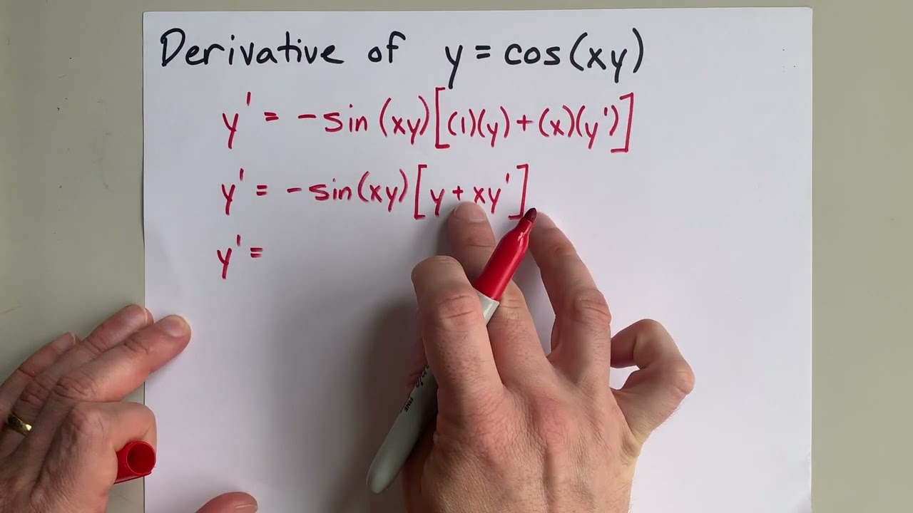 Derivative Of Y cos xy YouTube Derivative Of Y cos xy YouTube