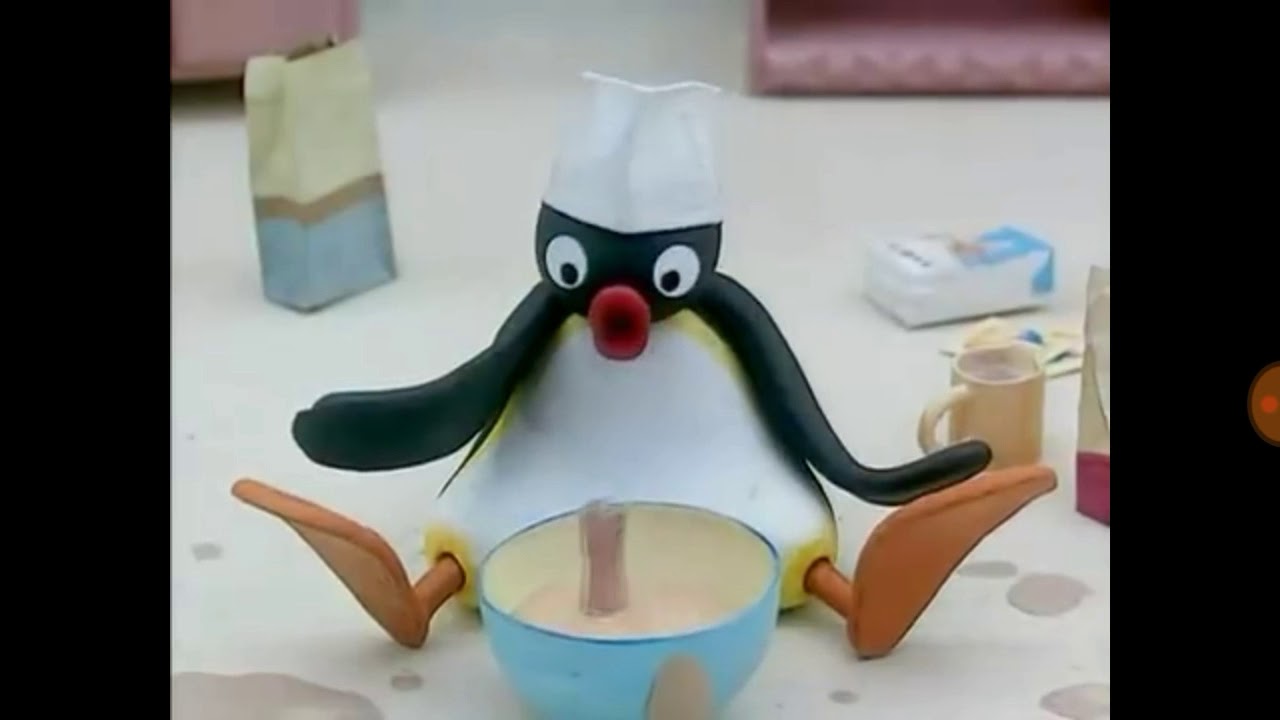 Pingu the baker (funny voice acting) - YouTube
