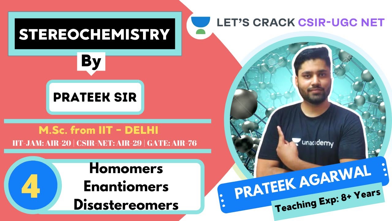 Stereochemistry | Homomers, Enantiomers and Diastereomer | CSIR-UGC NET ...