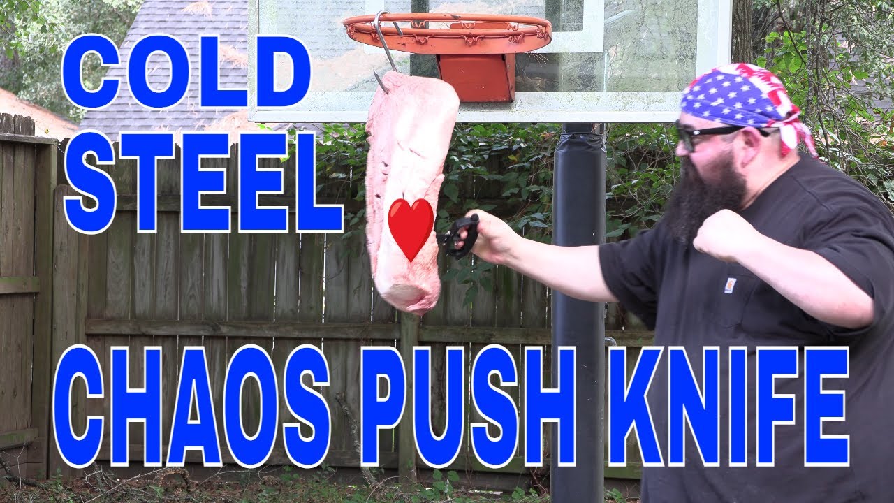 SUPER STABBER!!! COLD STEEL CHAOS PUSH KNIFE!!! - YouTube
