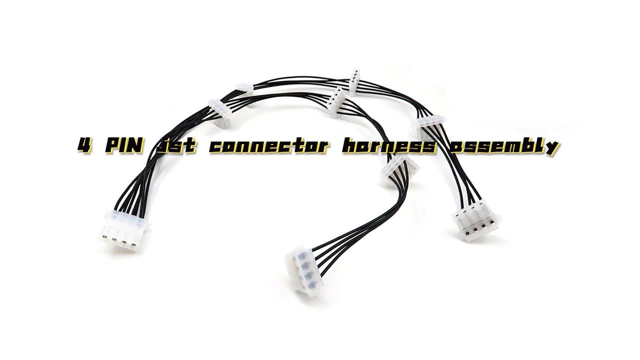 4 PIN jst connector harness assembly - YouTube