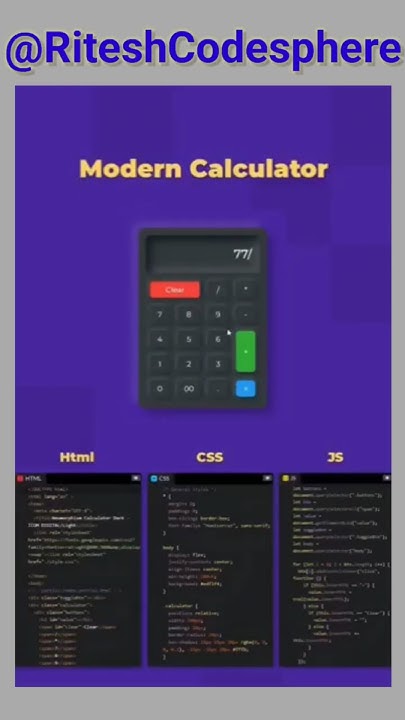 How to create a Calculator project 😊 #javascript #html #css #shorts #viralvideo #webdevelopment ...