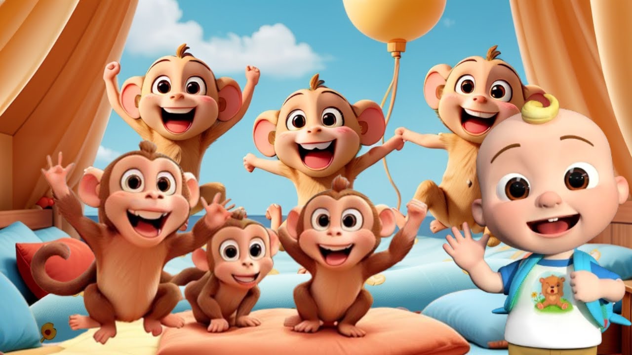 Five Little Monkeys – Fun Counting Song for Kids! | rhyme & riddle ...