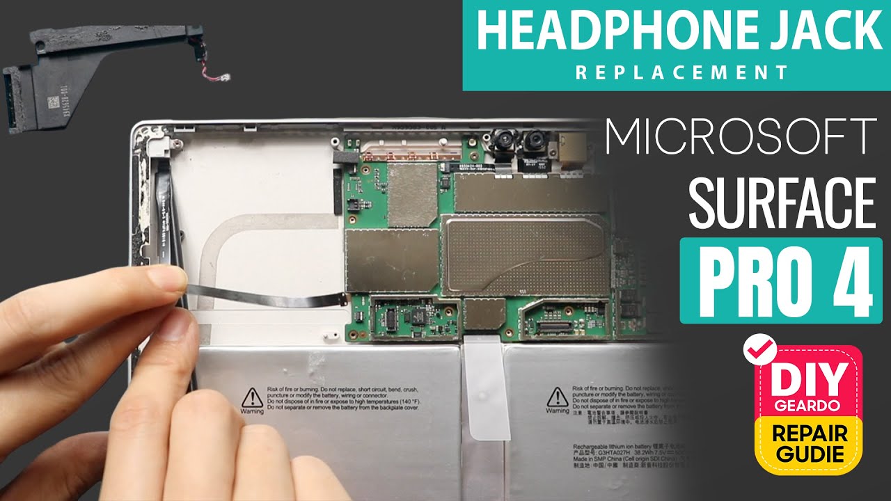 Microsoft Surface Pro 4 Headphone Jack Replacement - YouTube