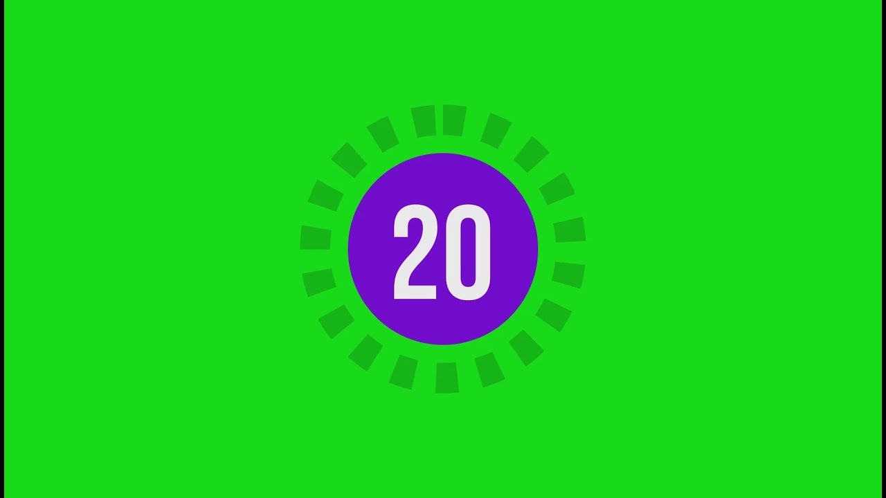 20 Seconds Countdown Green Screen - YouTube