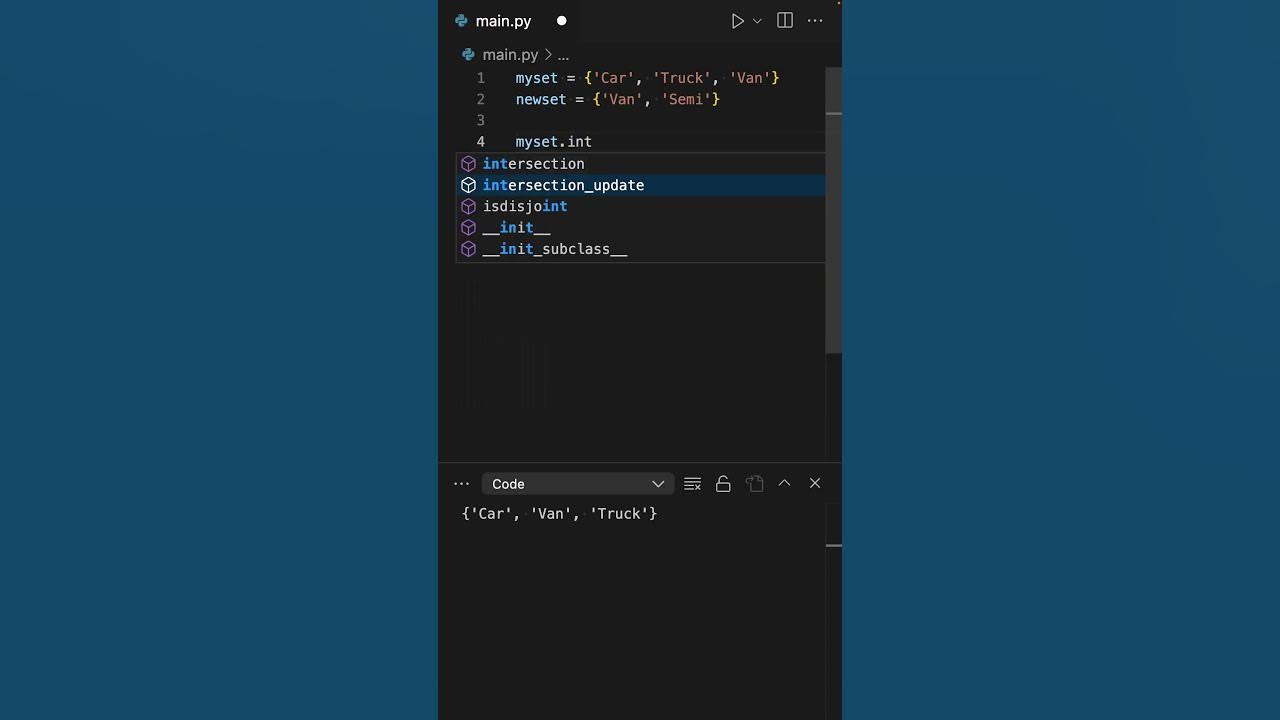 Interaction Update for Python Sets - YouTube