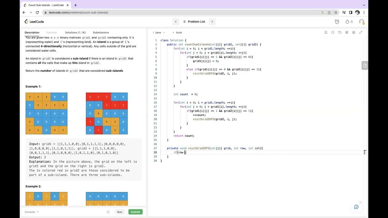 1905. Count Sub Islands - YouTube