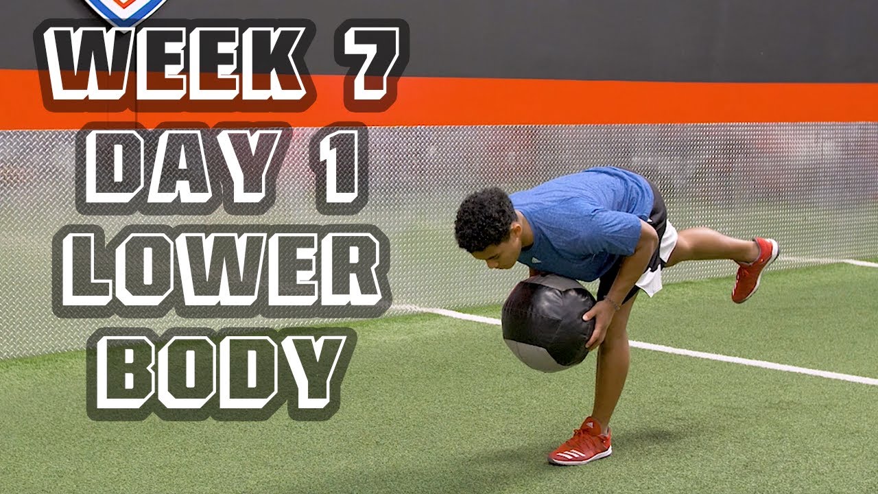Offseason Football Workout Program: Lower Body | Week 7 Day 1 - YouTube