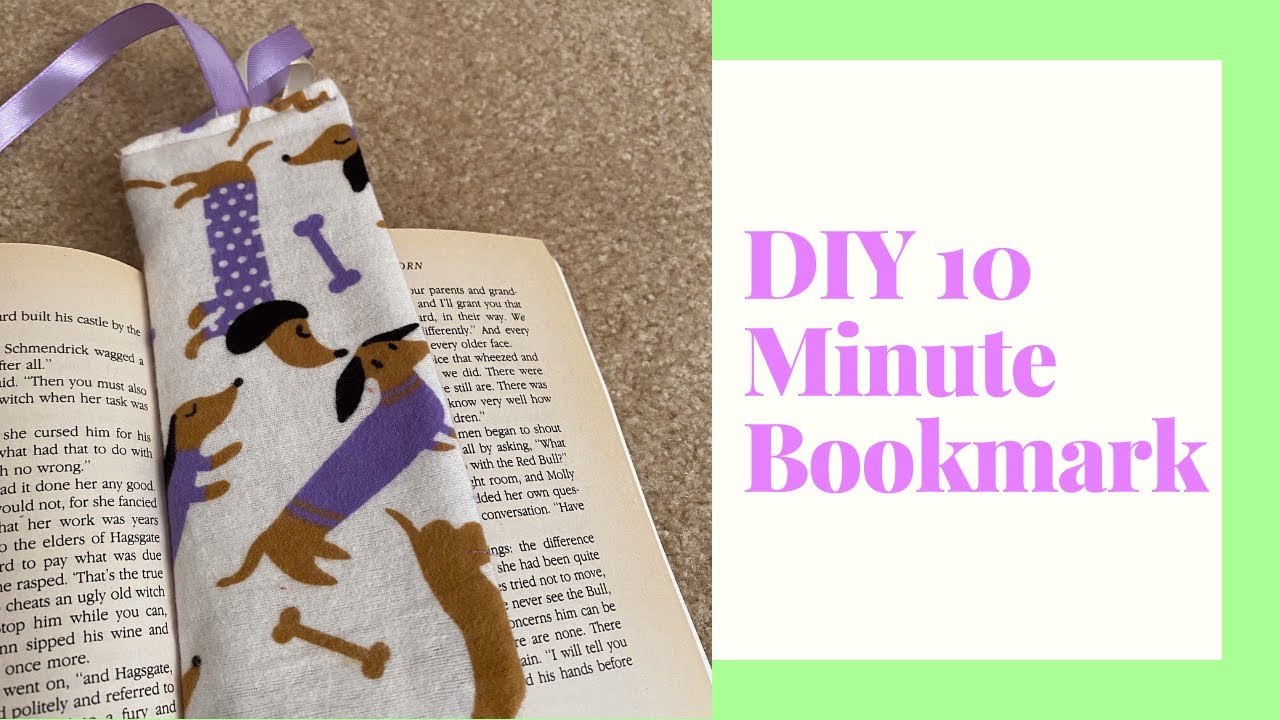 DIY Bookmark | Learn to Sew A Bookmark | Easy 10 Minute Bookmark | Easy ...