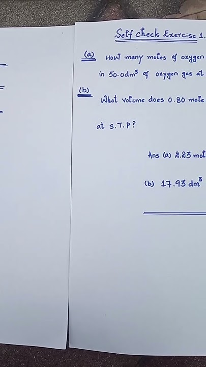 #chapter 1 stoichiometry self check exercise 1.3 class 11 federal board # - YouTube