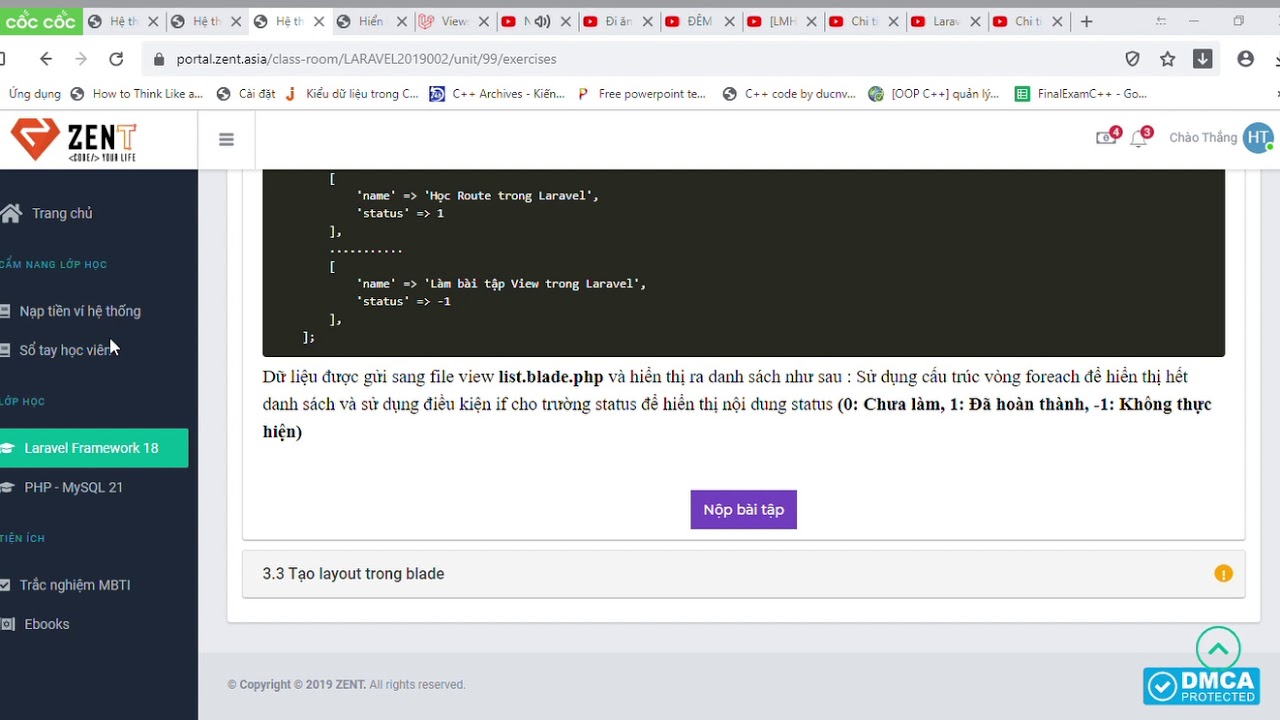 Laravel Basic Buoi3 Hw02 HVT - YouTube