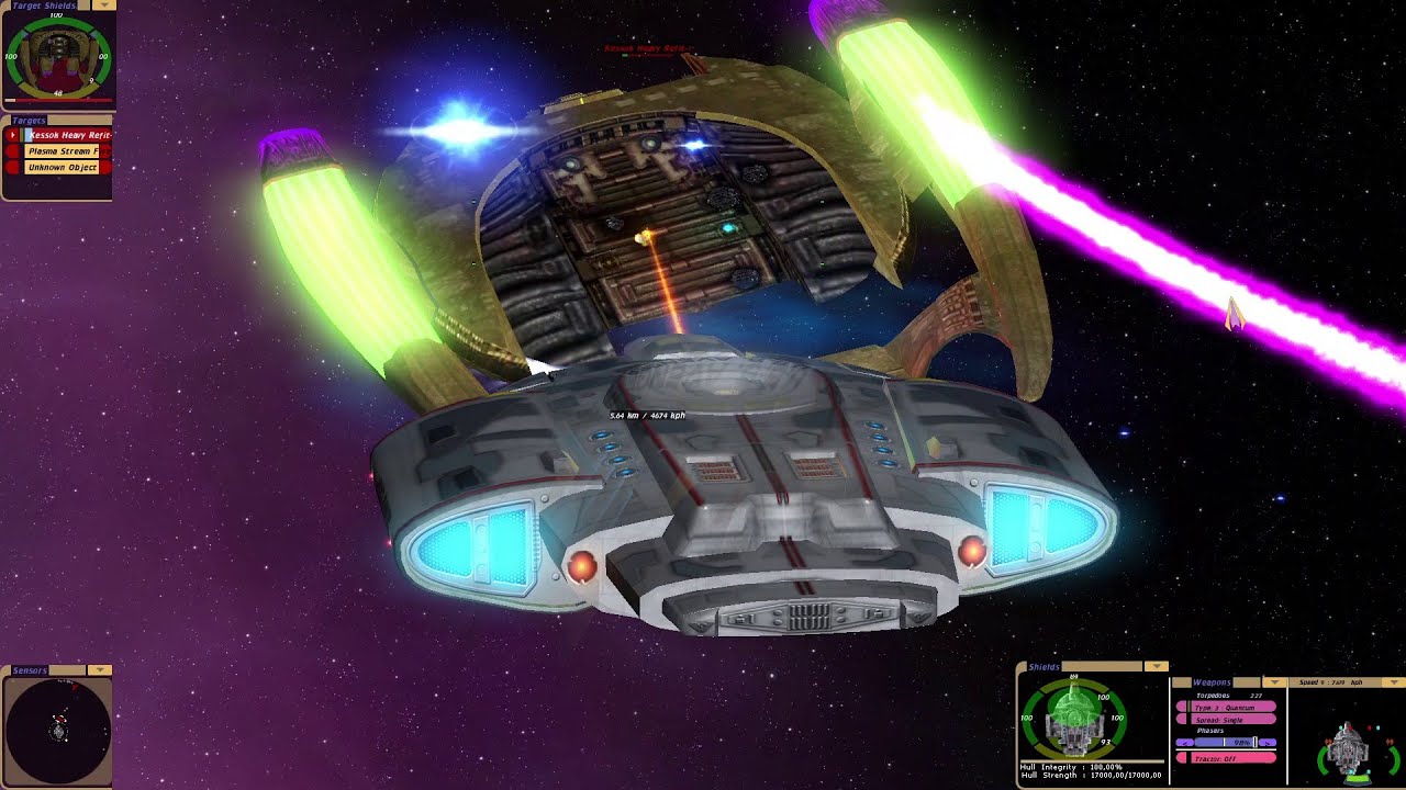 USS Avenger vs Kessok Heavy Cruisers | KM | Star Trek Bridge Commander ...