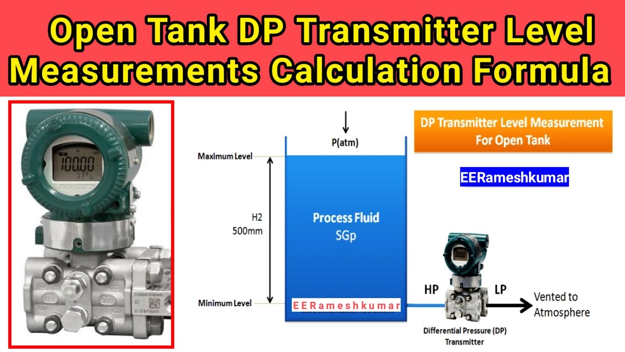 DP Transmitter Level Measurement For Open Tank Calculation Formula DP DP Transmitter Level Measurement For Open Tank Calculation Formula DP