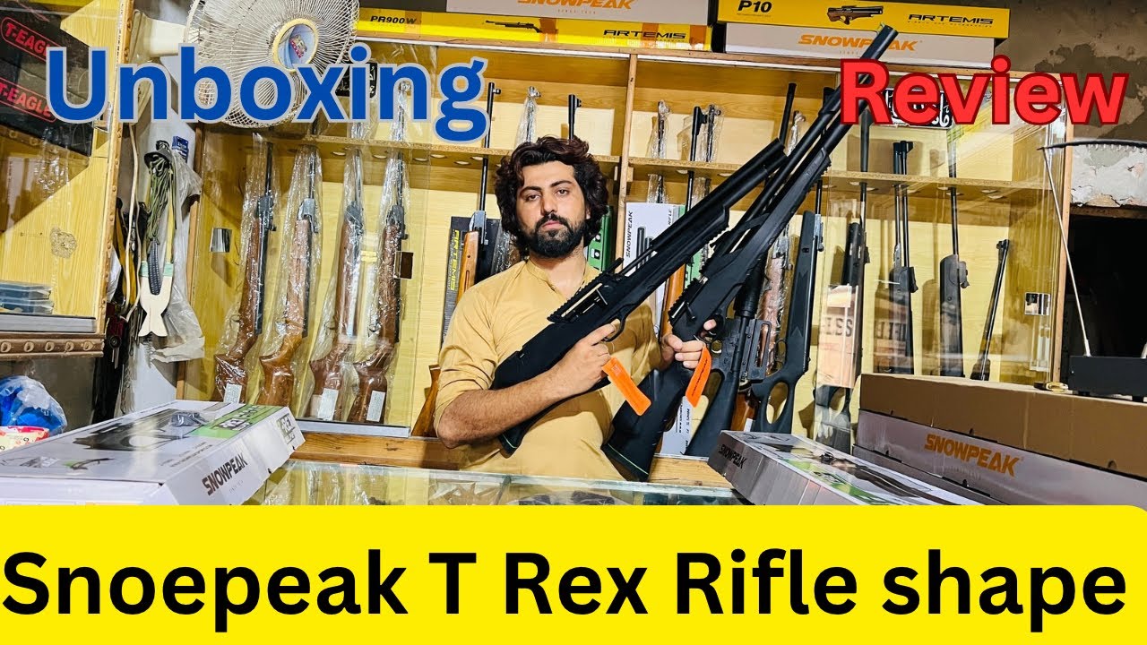 SNOWPEAK T rex Rifle Shape Gun Unboxing & Review - YouTube