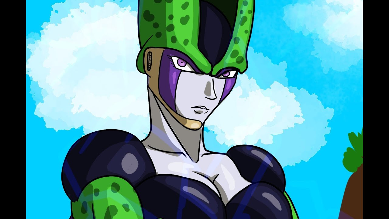 Drawing Female Cell from Dragon Ball Z - YouTube