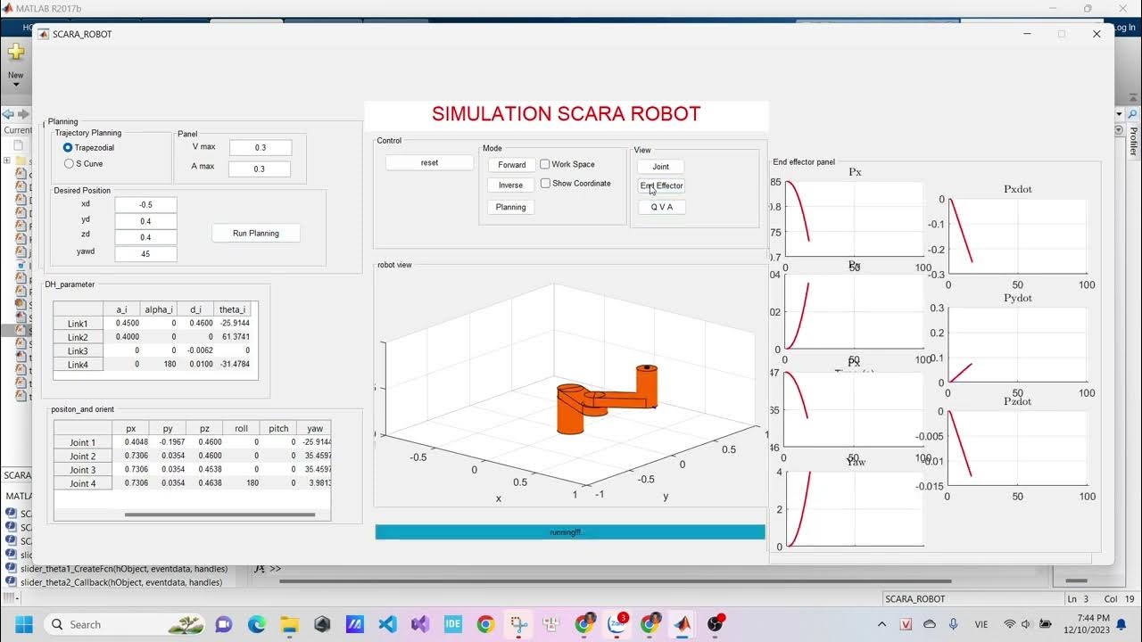 Scara_robot 4DOF matlab simulation - YouTube