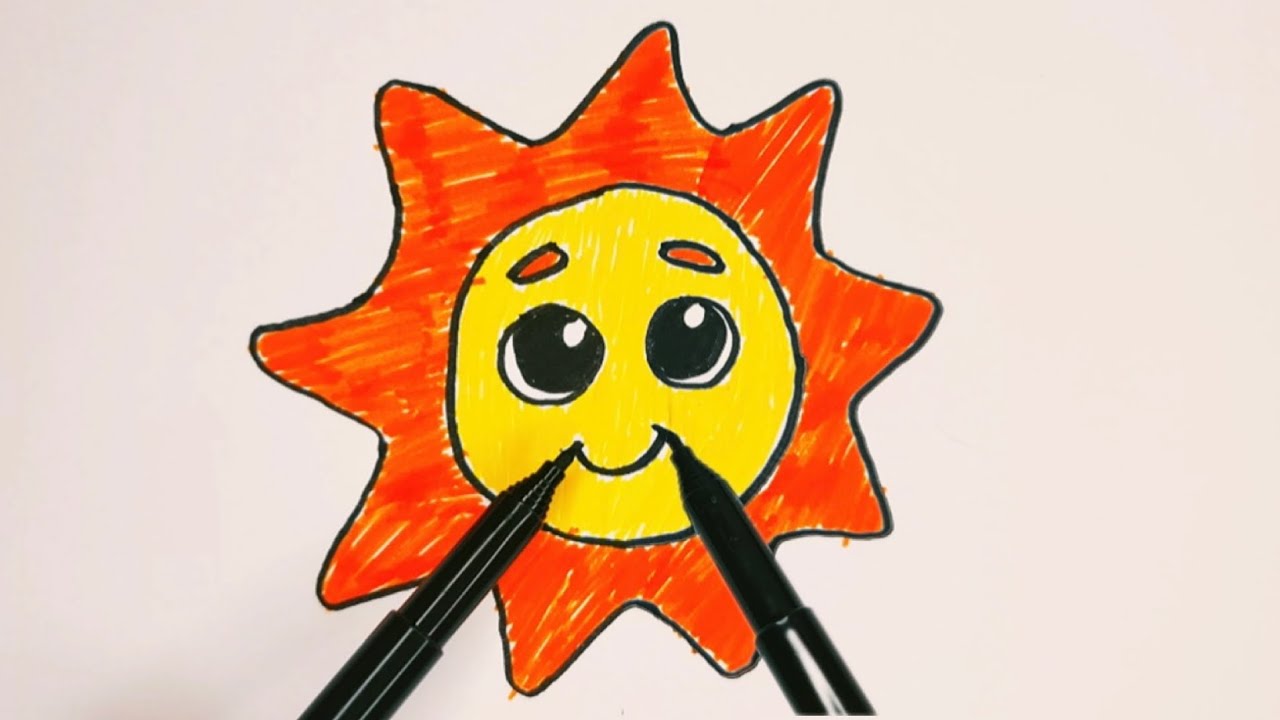 Drawing a sun ☀️ ️ | Step by step for kids - YouTube