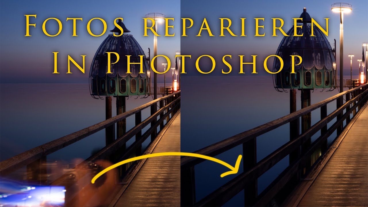Bildfehler in Photoshop ausbessern - Reparaturpinsel und Co. - YouTube