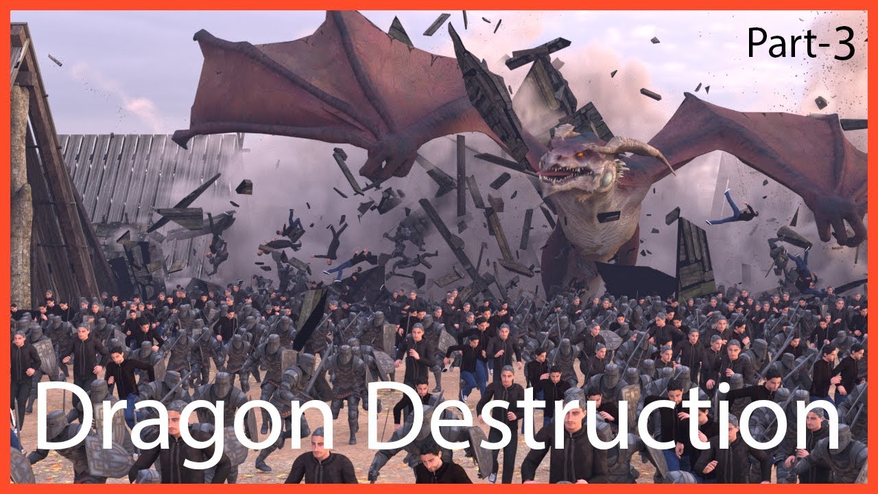 Dragon Destroying Village Houdini Tutorial part-3 | #Houdinifx | # ...