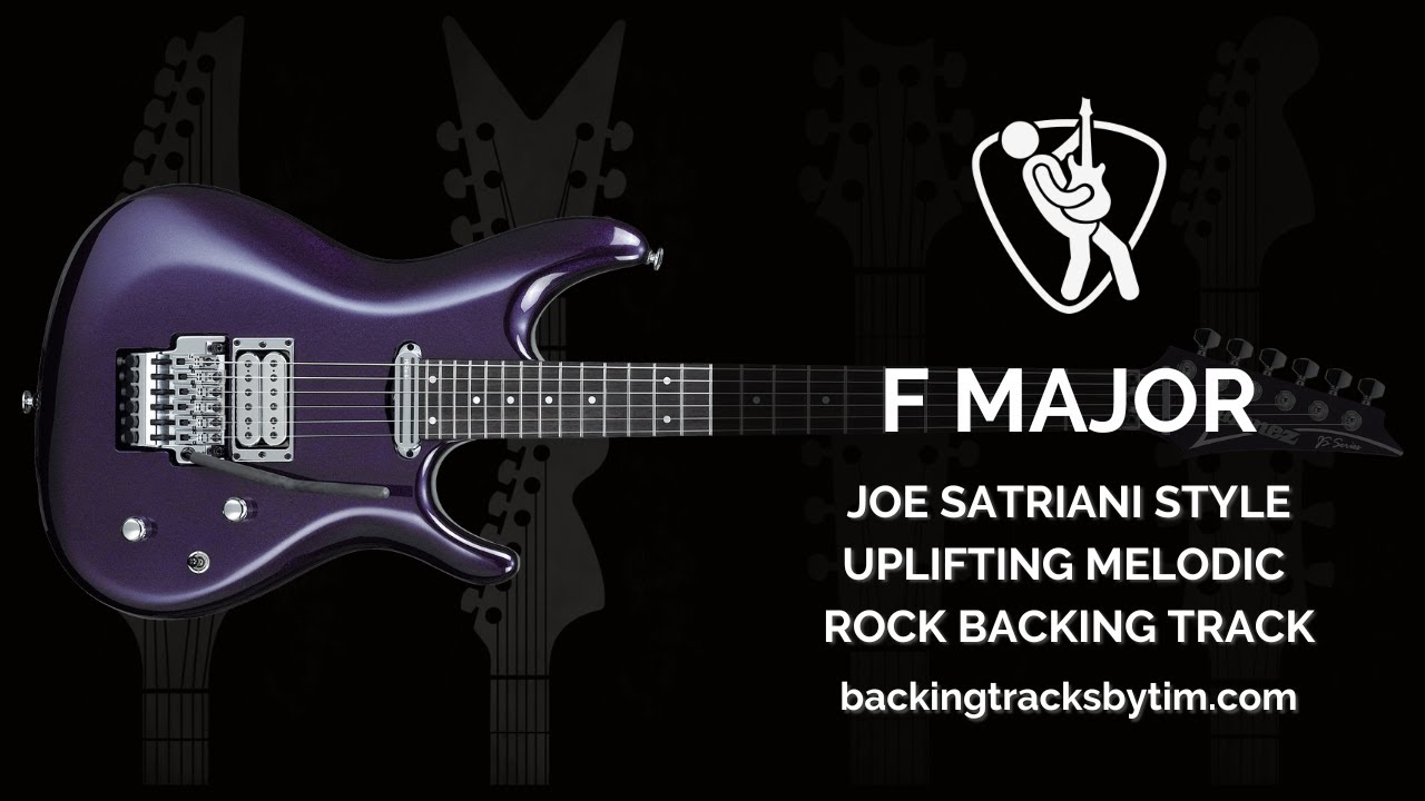 Joe Satriani Style Uplifting Melodic Rock Backing Track in F Major ...