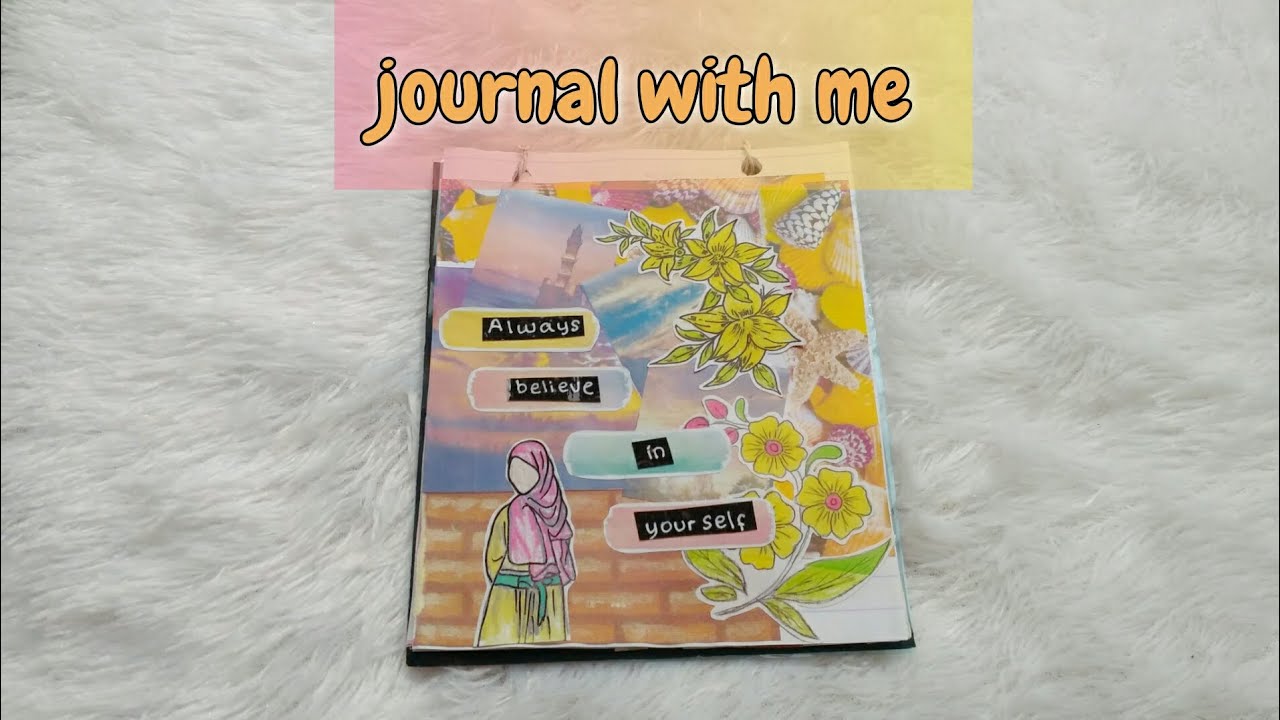bikin jurnal aesthetic _ art journal with me _ journaling with homemade ...