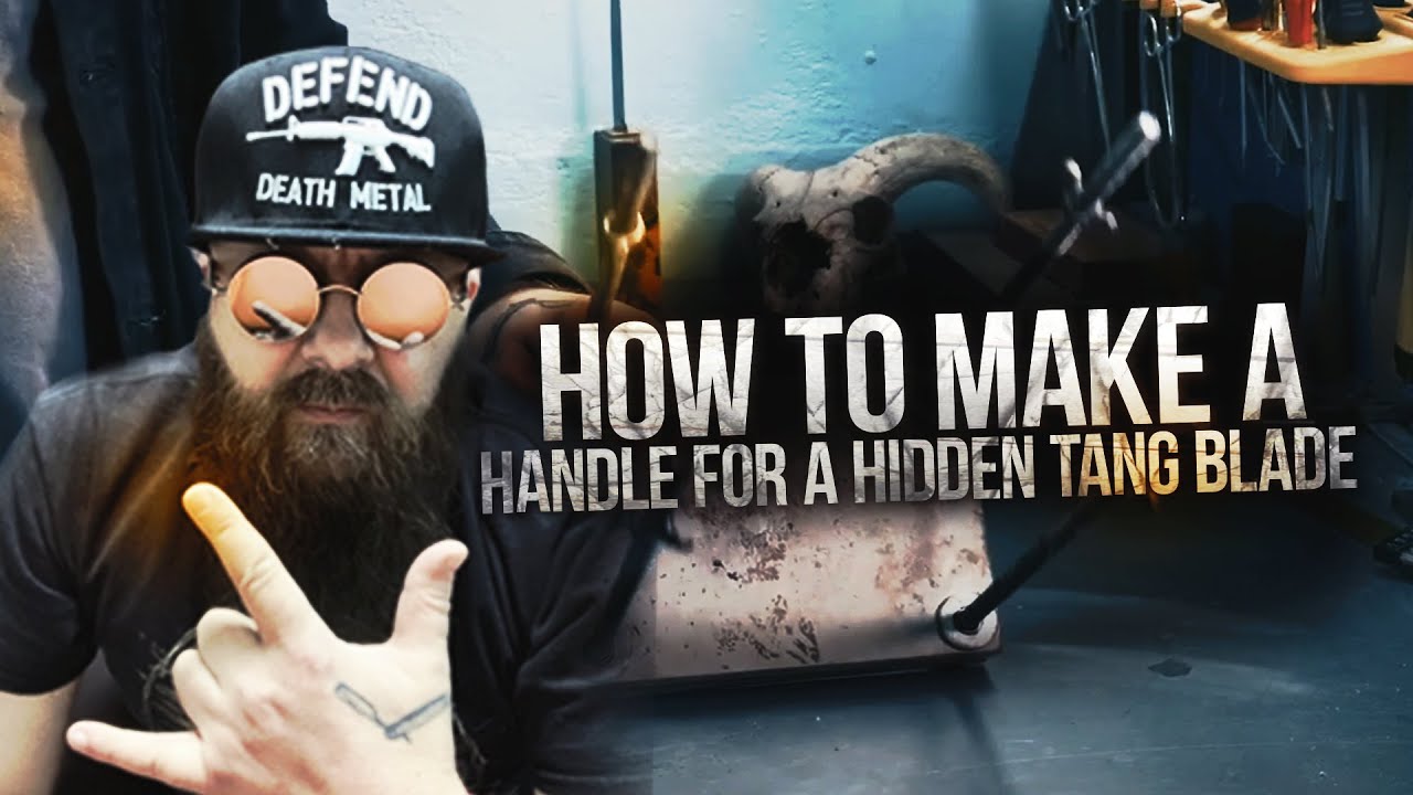 How to make a handle for a hidden tang blade - YouTube