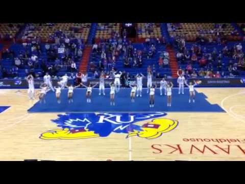 Rock Chalk Dancers and KU Cheer Demo routine - YouTube