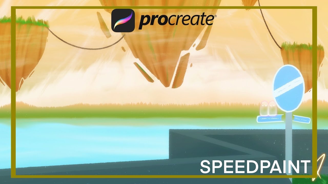 【ILLUSTRATION MAKING】 "FLOATING ISLAND" || PROCREATE SPEEDPAINT | PRACTICE #13 - YouTube
