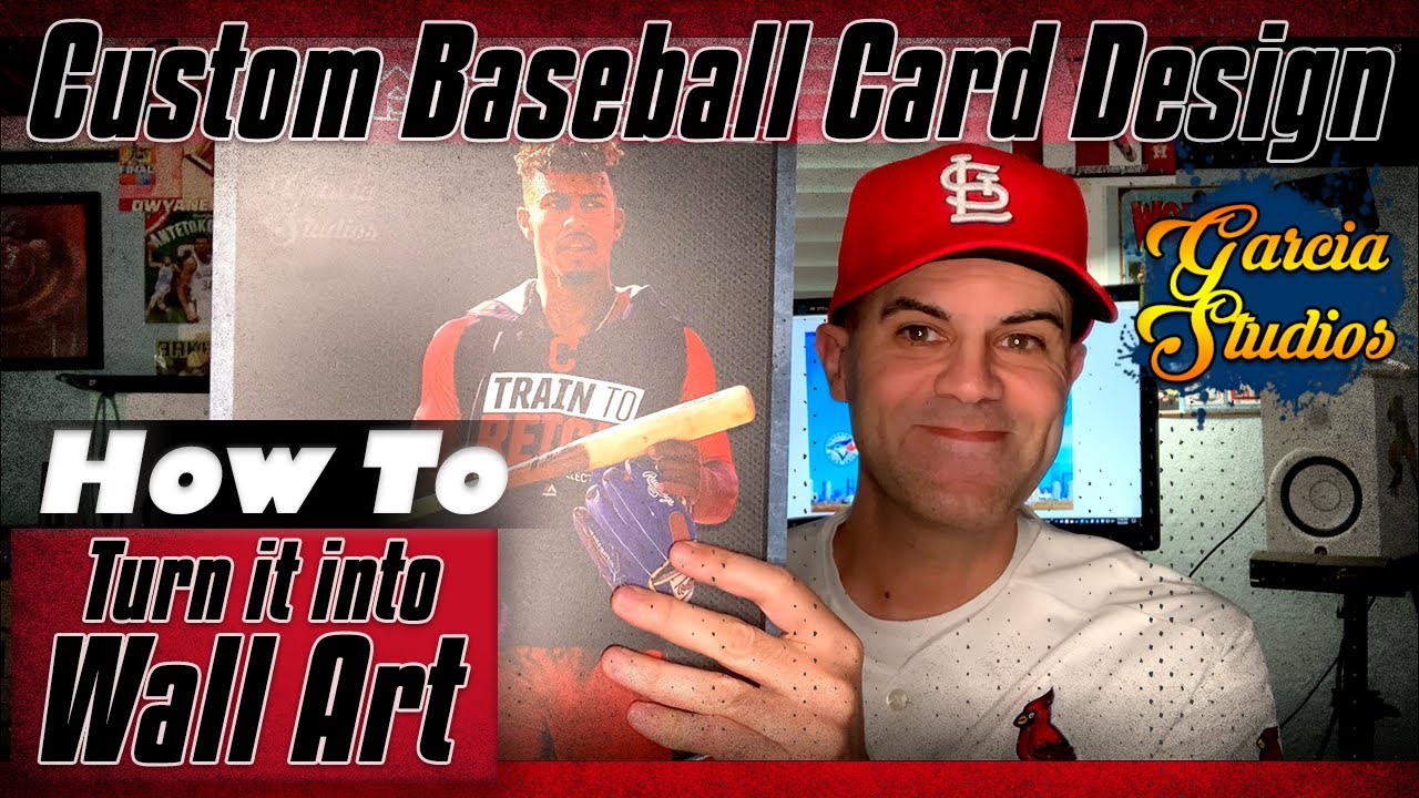 Custom Baseball Card Design - How To turn it into Wall Art - YouTube