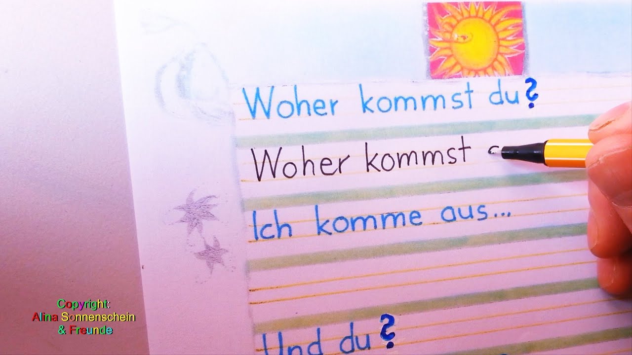 "Woher kommst Du?" - Schreiben - Deutsch lernen - gratis ...