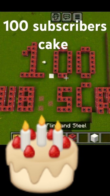 MINECRAFT 100 SUBSCRIBERS CAKE #minecraft #shorts - YouTube