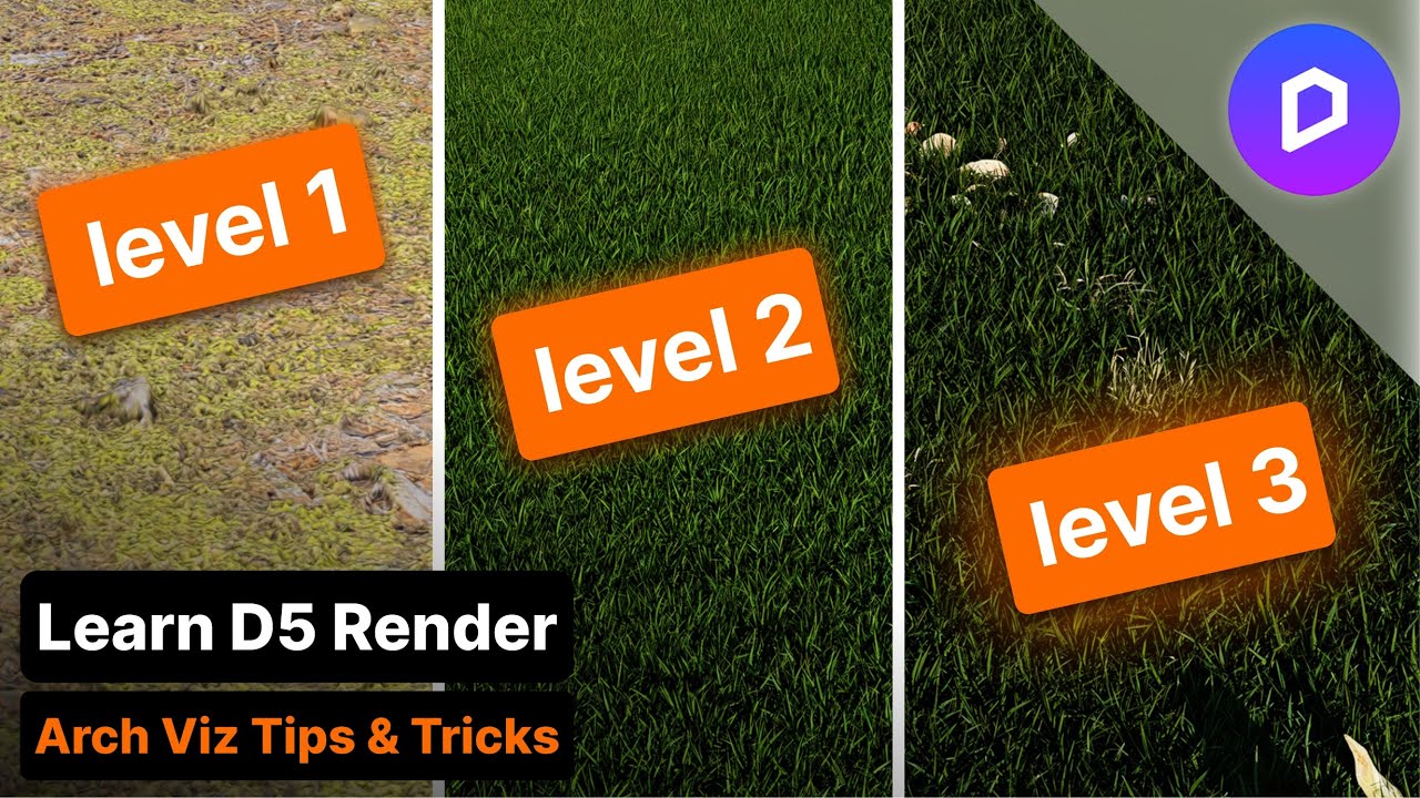 3 Levels of Grass in D5 Render: Basic, Advanced, Photorealistic - YouTube