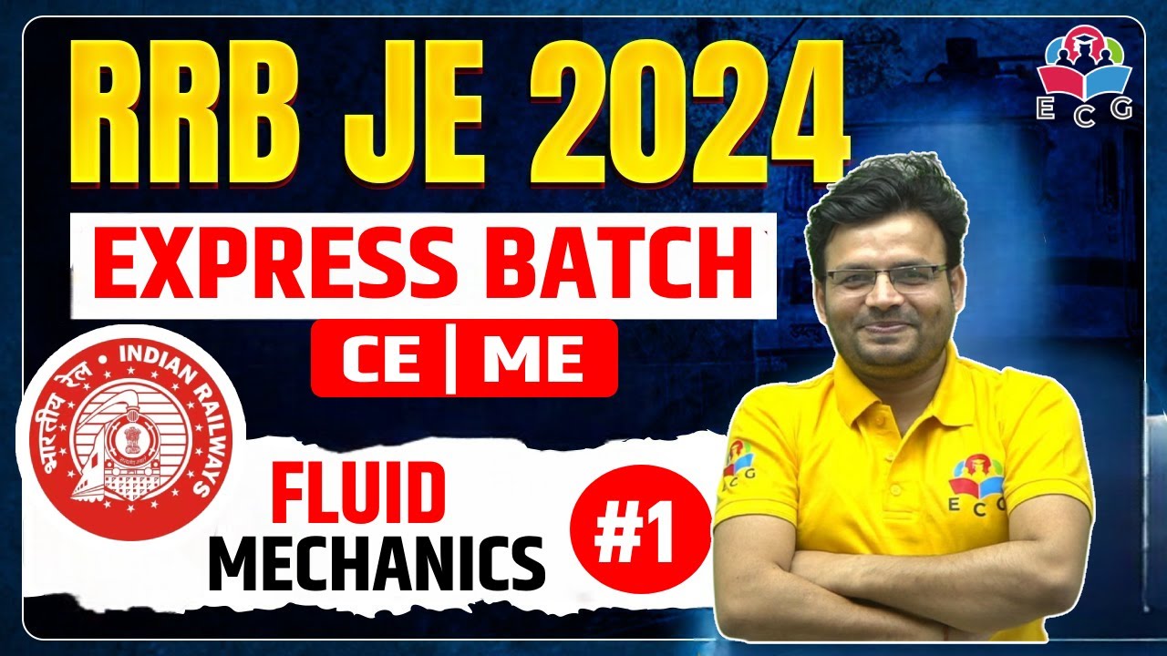 RRB JE 2024 | Fluid Mechanics Classes by Rajeev Sir | RRB JE 2024 Express Batch #1 - YouTube