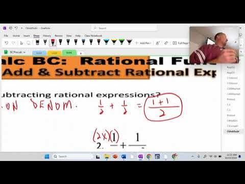 Add Subtract Rational Functions - YouTube