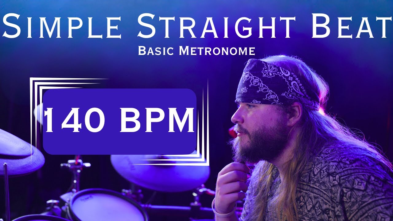 Simple Rock Drum Beat - 140 BPM - YouTube