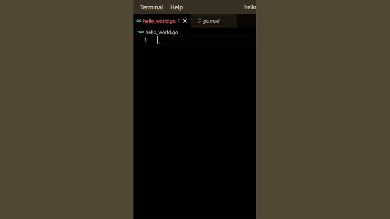 Hello World Program In Go Language Shorts Golang Golangtutorial Helloworld Youtube