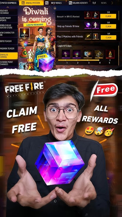 DIWALI EVENT ALL FREE REWARDS CONFIRM 🤯 | FREE FIRE DIWALI EVENT FREE MAGIC CUBE 🤩 #shorts # ...