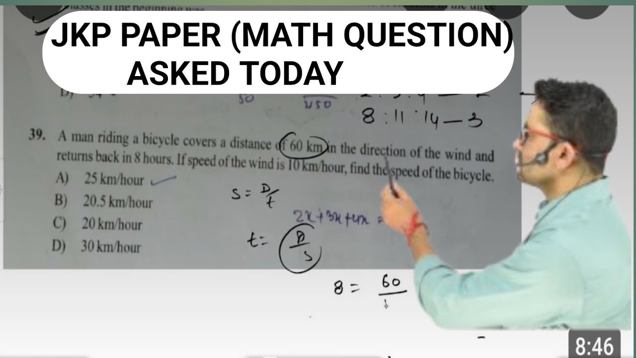 MATH QUESTION ASKED //JKP//TODAY EXAM//SOLUTION// JKP SI COURSE @99 ...
