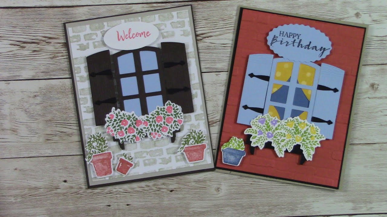 Welcoming Window with Window Flower Box Dies - YouTube