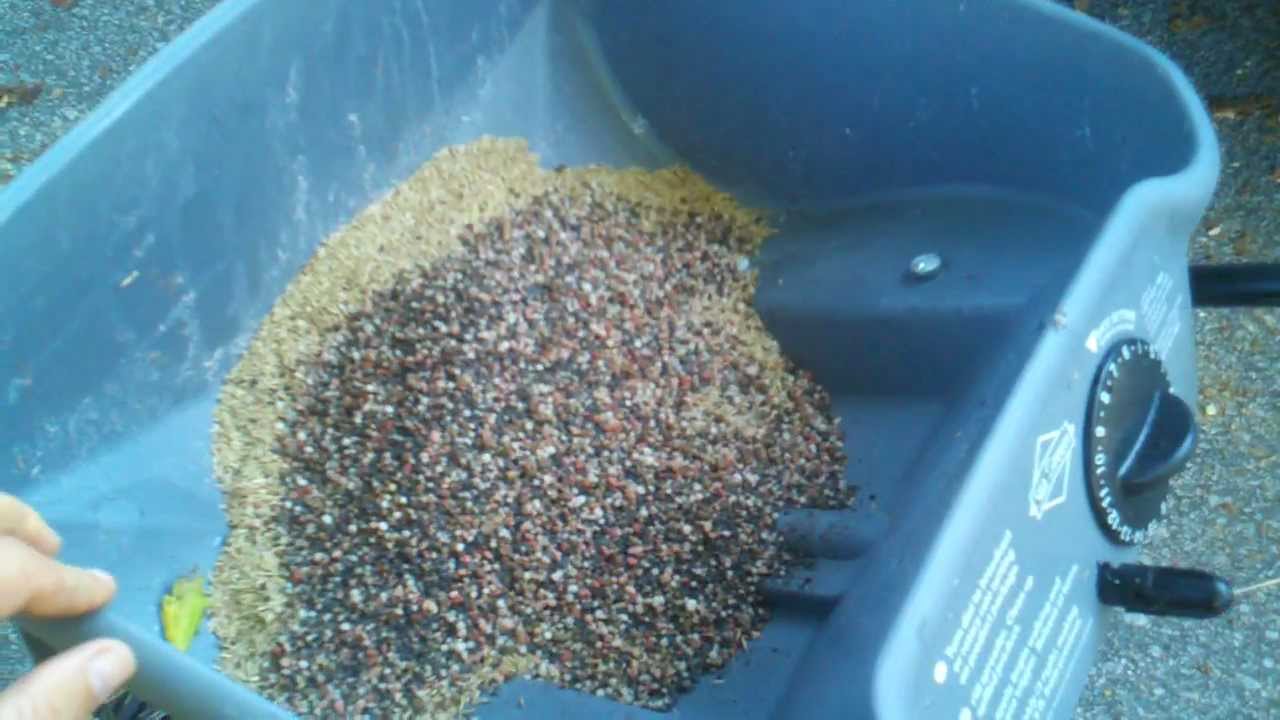Mixing seed and fertilizer - YouTube