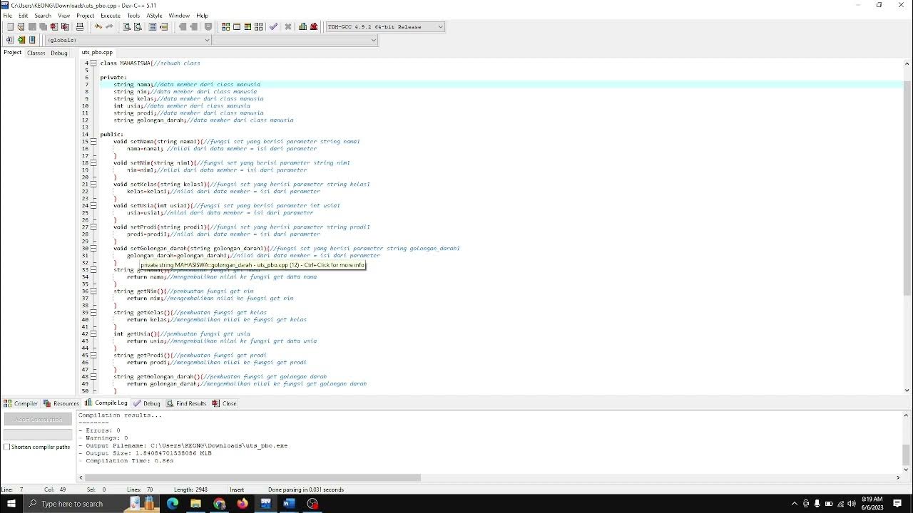 program menggunakan konsep Setter & Getter - YouTube