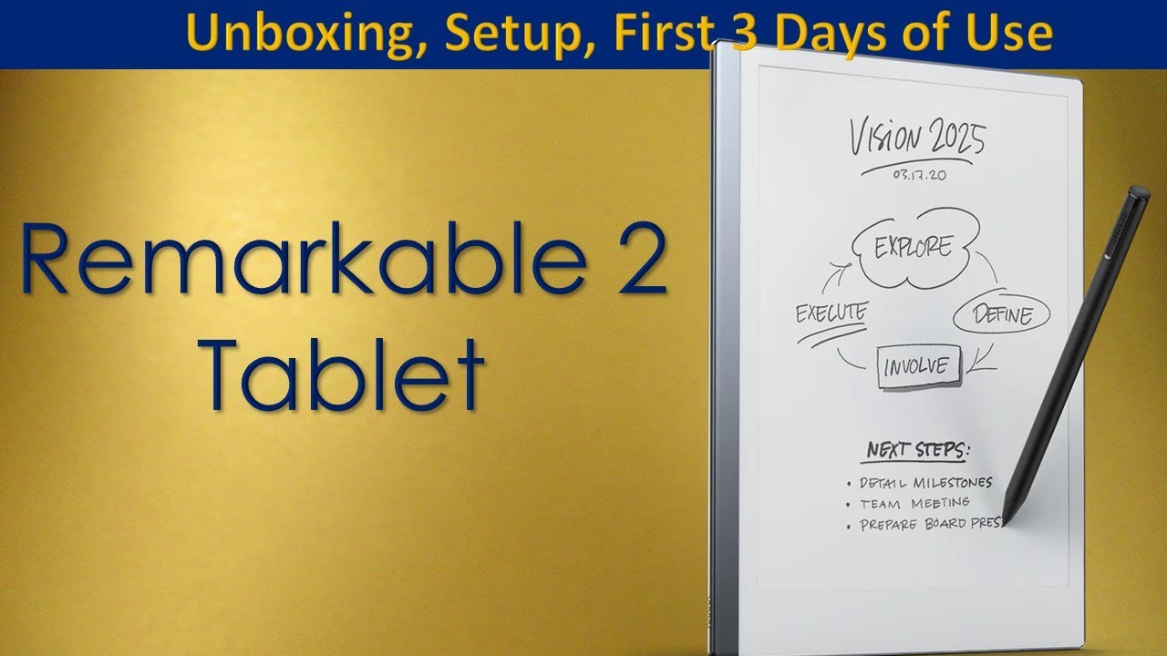 Remarkable 2 Tablet - 1st Three Days of Use, Unboxing & Setup - EASY TO ...