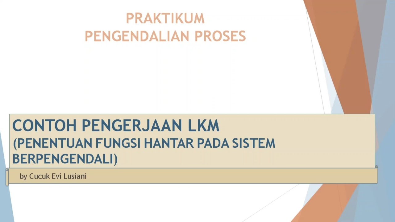 Contoh Pengerjaan LKM untuk Penentuan Fungsi Hantar pada Sistem ...