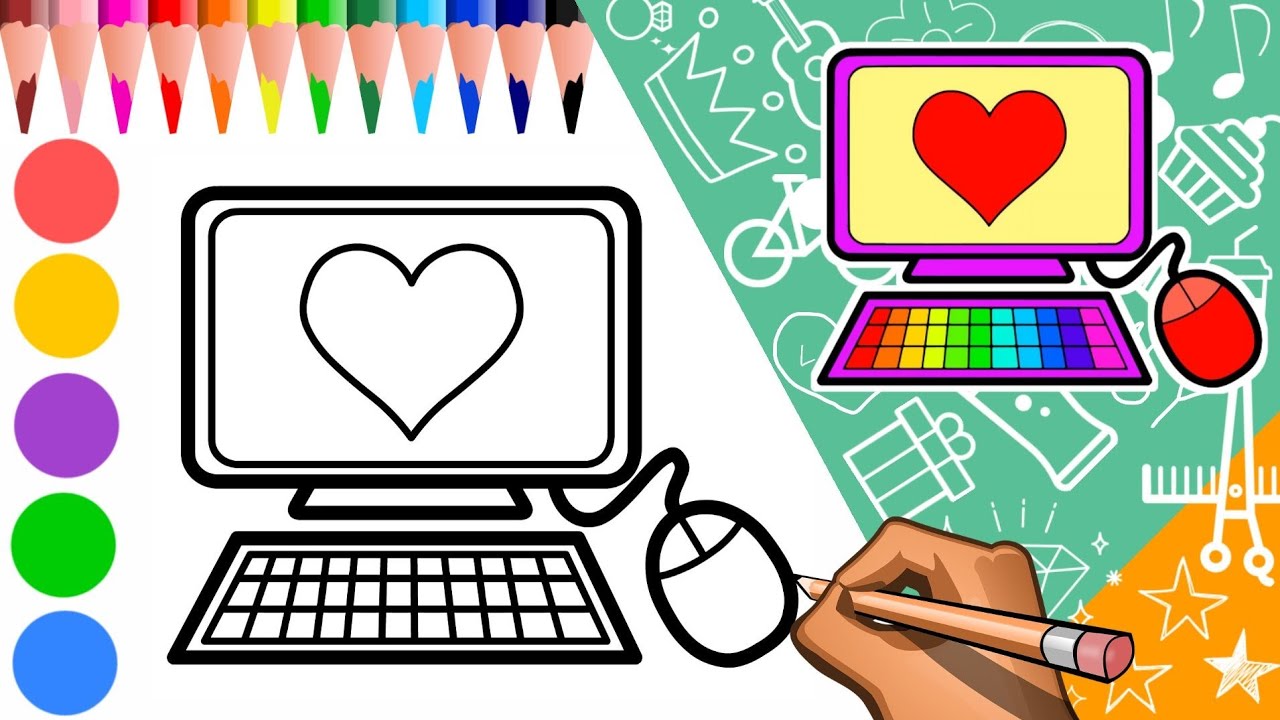 Bolalar Uchun Kompyuter rasm chizish | Рисование Компьютер для детей ...